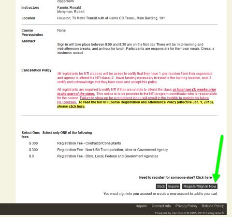 How to Register | National Transit Institute